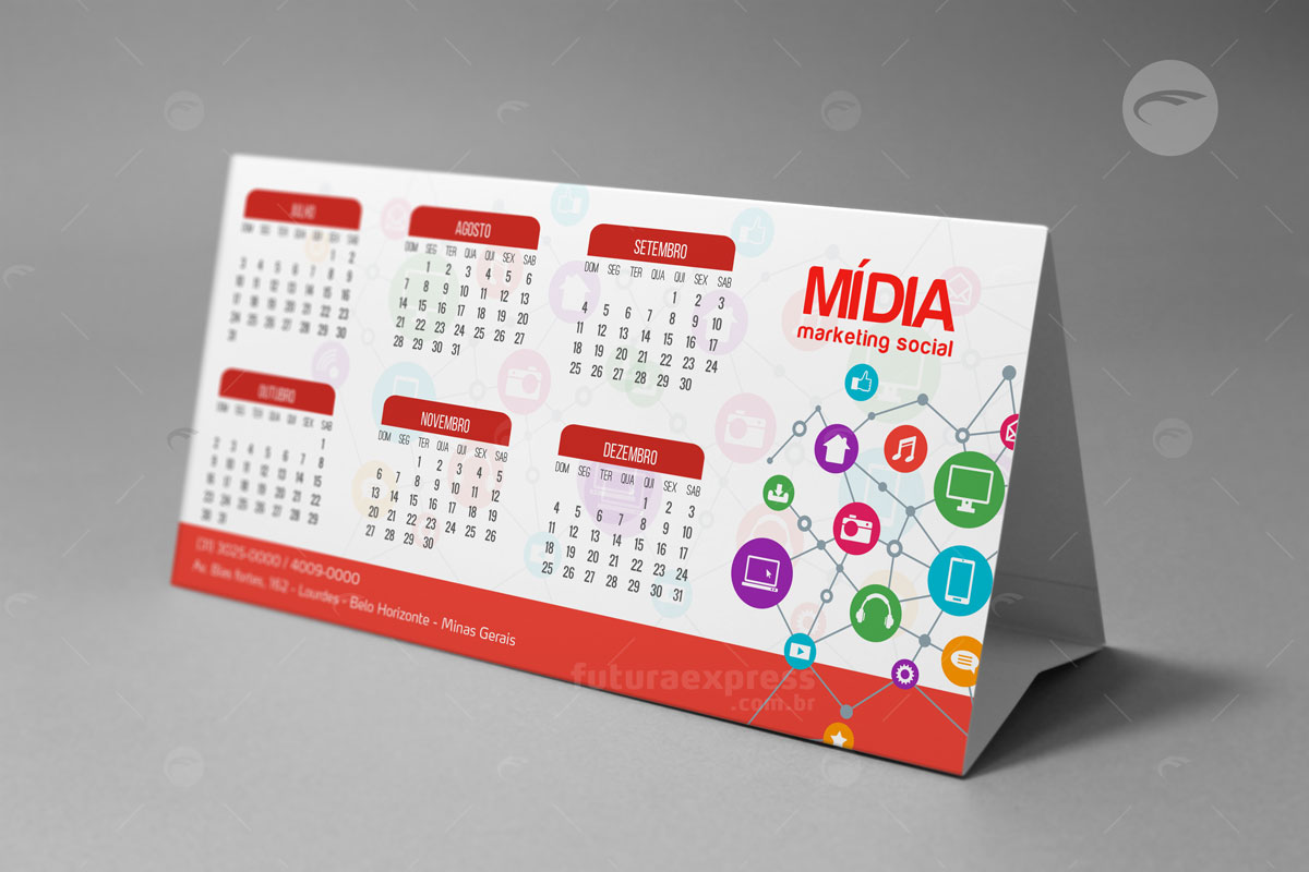 Calendário Triangular 20x10cm | papelaria - Config51272