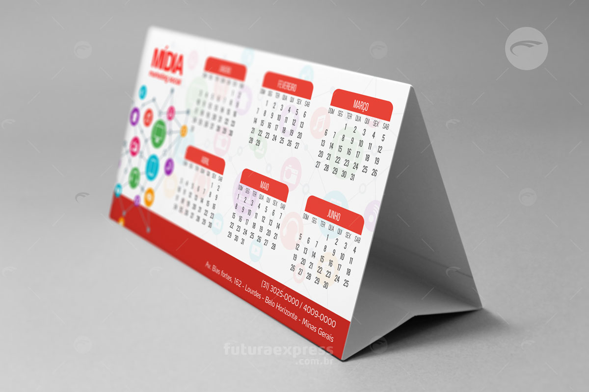 Calendário Triangular 20x10cm | papelaria - Config51272