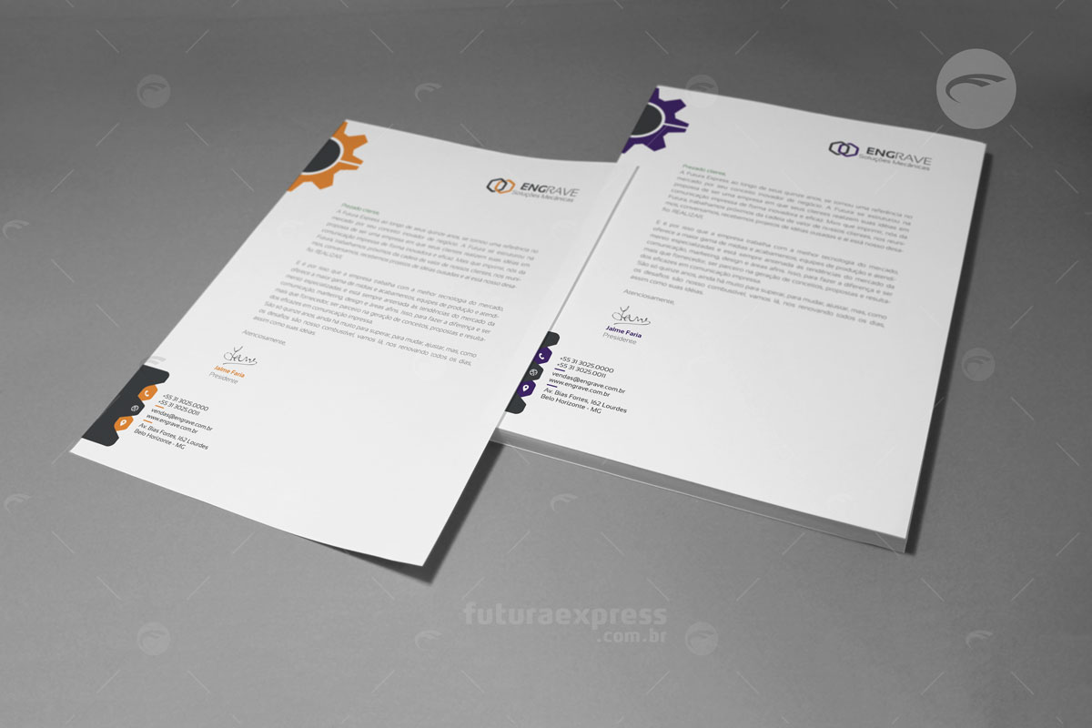 Timbrado | papelaria - Configure | Futura Express